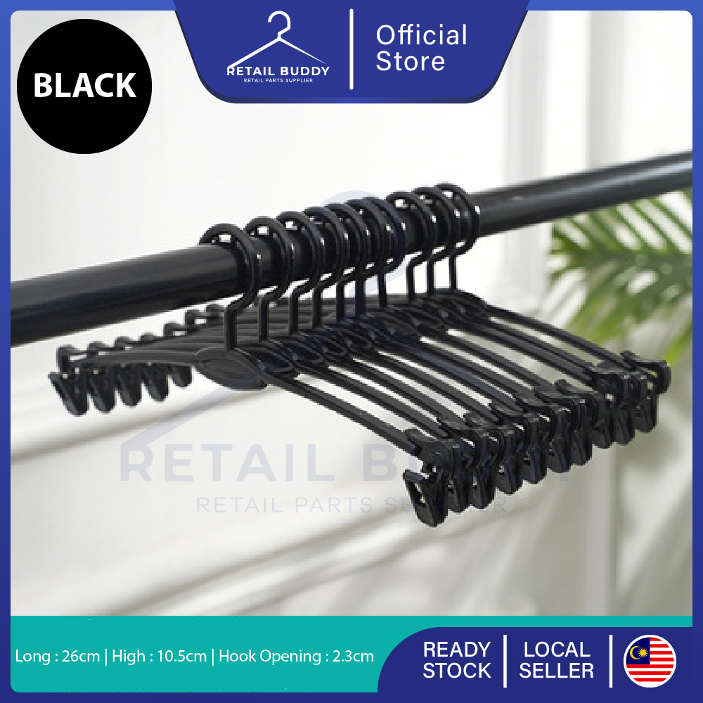 Plastic Hanger With Clips – Retail Buddy